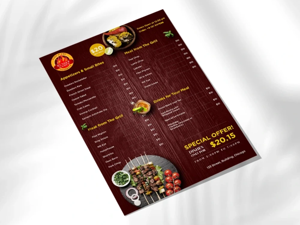 A professional food menu card design for your restaurant, cafe & bar ...