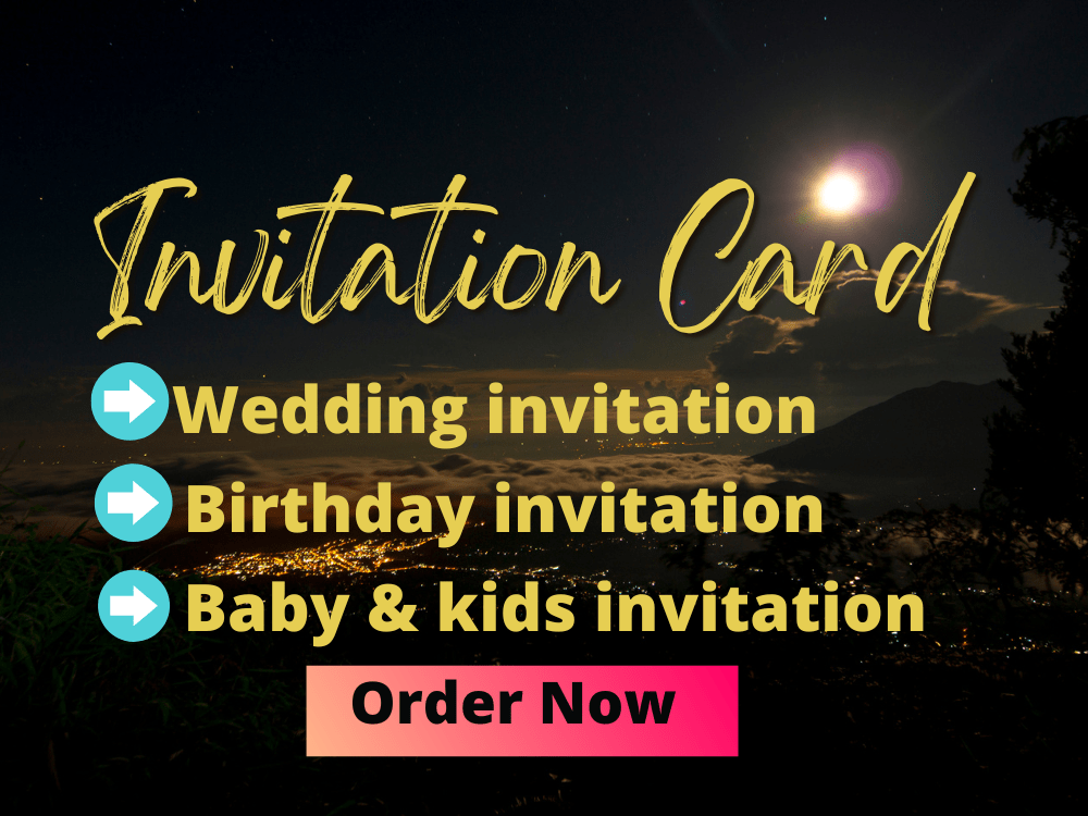An amazing invitation card design for weddings, birthdays, parties etc ...