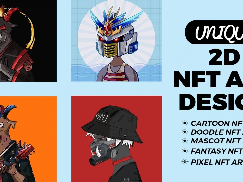 2d nft art design and collection generation | Upwork