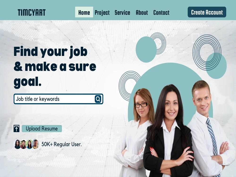 Recruitment website, staffing, job application website, job board ...