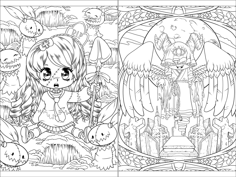 An Amazing Creepy Kawaii Coloring Book | Upwork