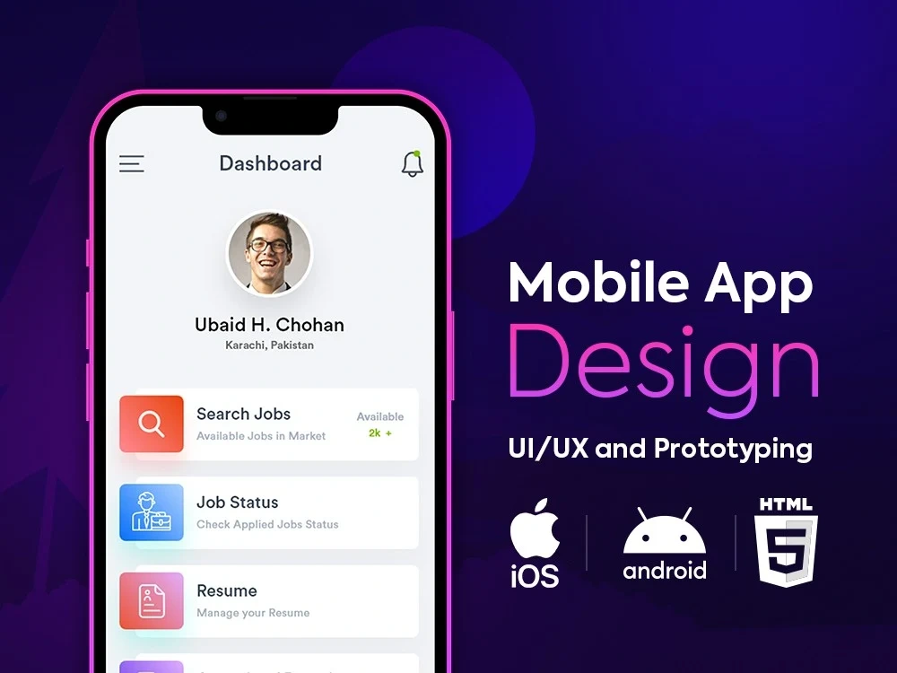 A modern mobile app UI design for iOS or Android | Upwork