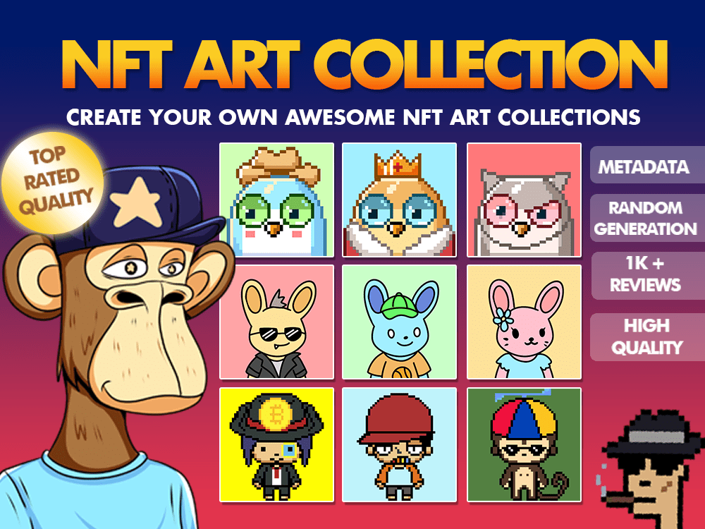 Custom nft art design, nft design, nft collection, cartoon nft arts | Upwork