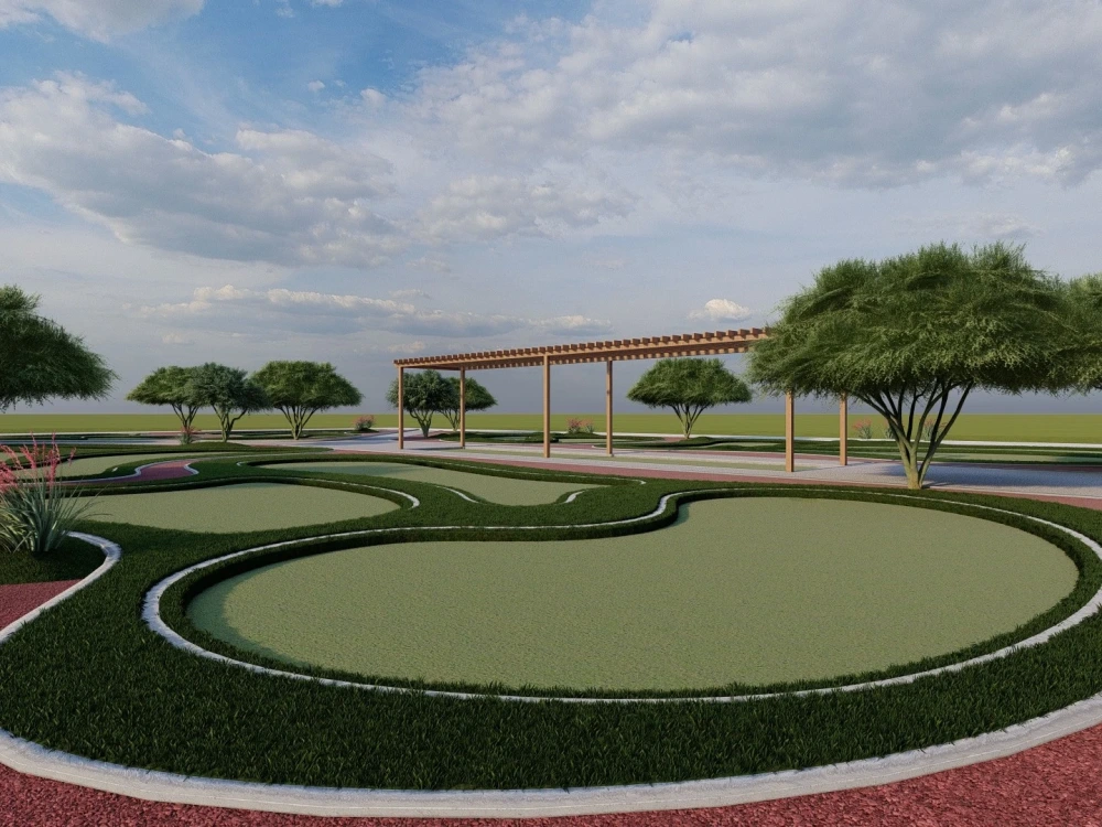 A mini golf course design with 9 or 18 holes | Upwork