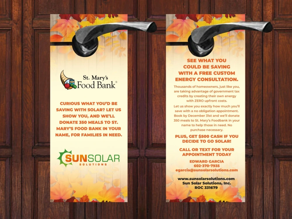 A Perfect Door Hanger, Rack Card, and Postcard Design | Upwork