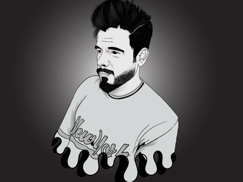 Vector art in black and white from your references | Upwork