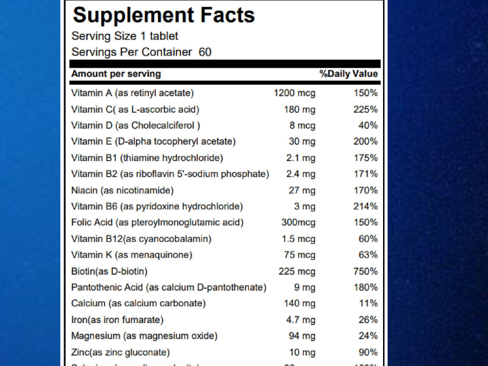 FDA SUPPLEMENT FACTS PANEL | Upwork