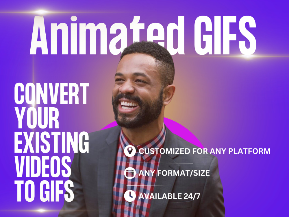 Animated GIFs converted from your existing VIDEOS | Any size and format ...