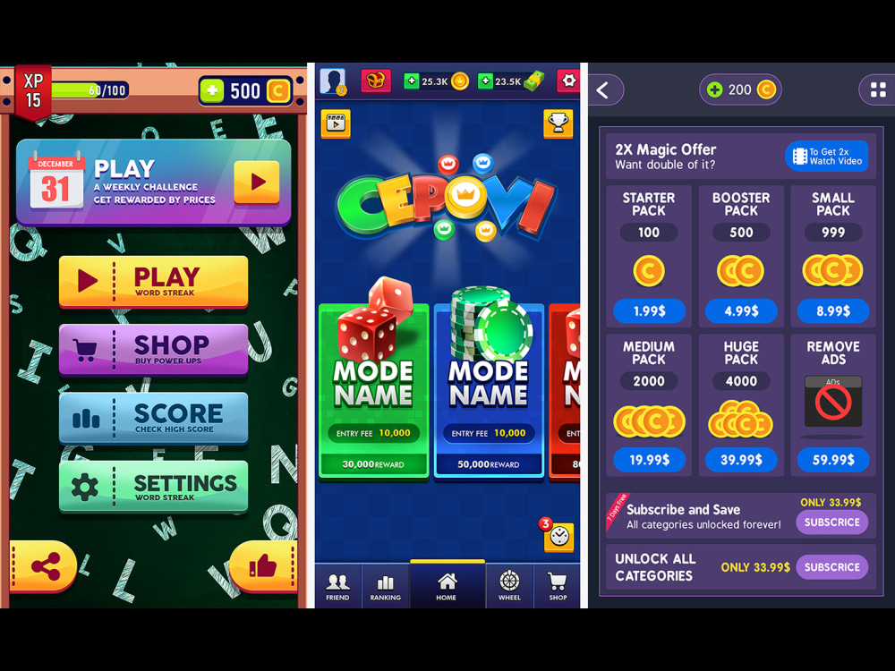 Modern game UI UX for your PC and mobile | Upwork