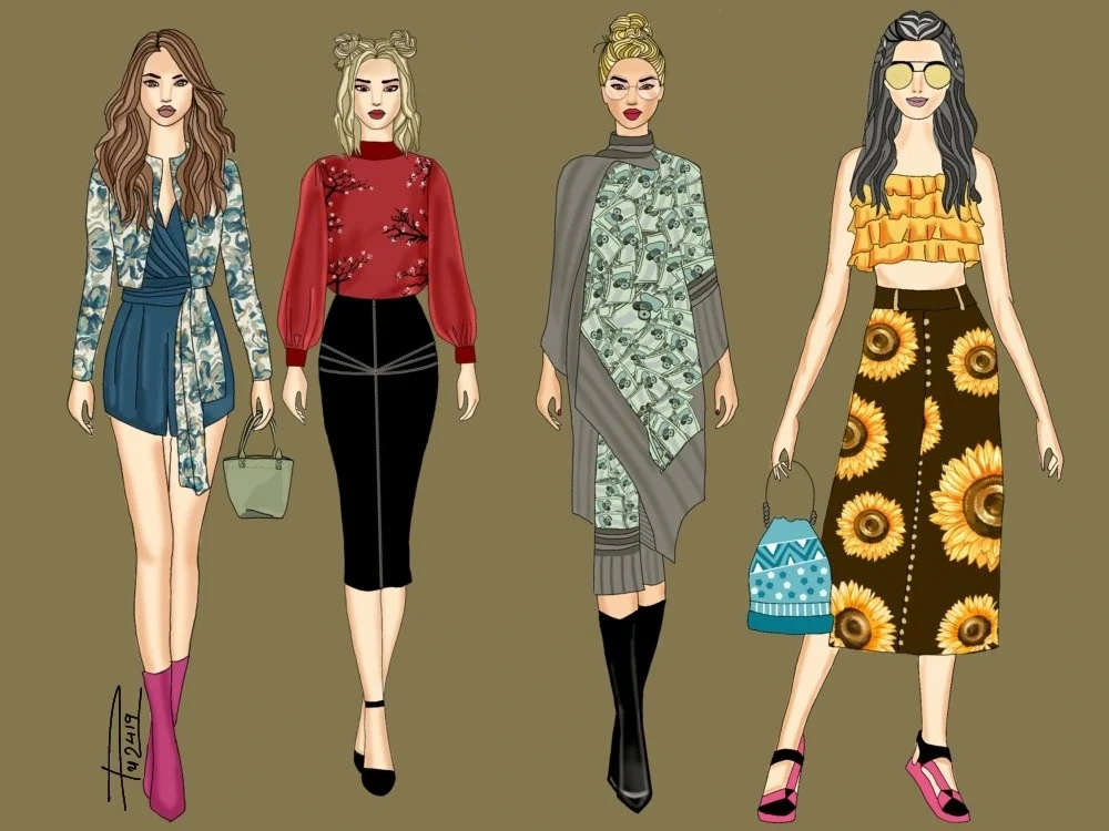 Digital, customized fashion illustration | Upwork