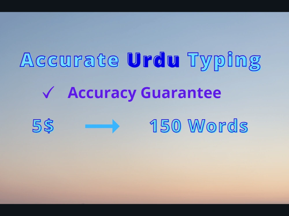 Fast & Accurate Urdu Typing | Upwork