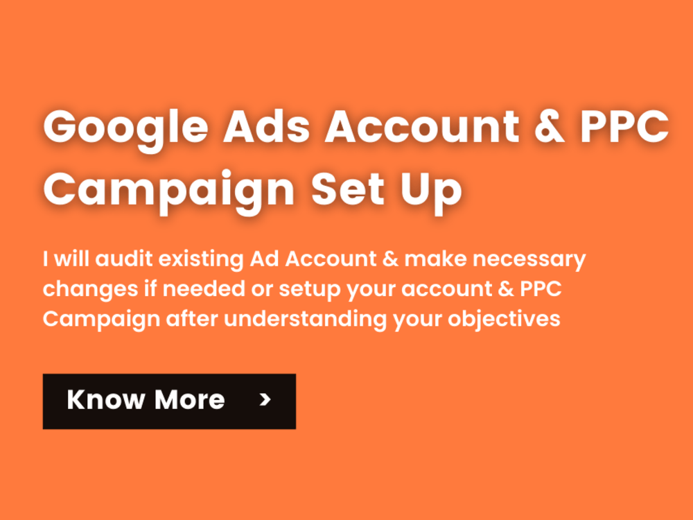 Ad Account & PPC Campaign Setup | Upwork