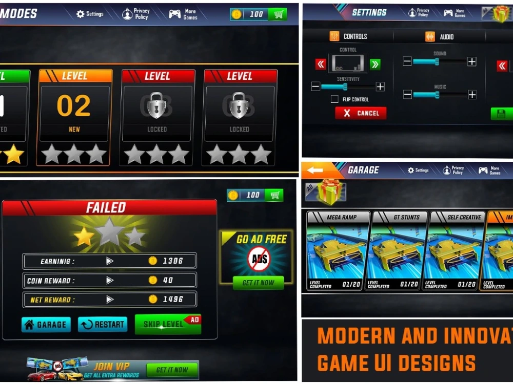 Modern and innovative game UI designs | Upwork