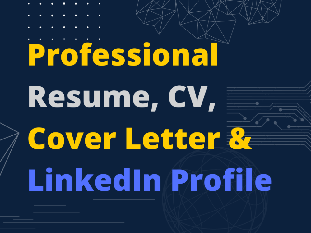 A Professional Cv Resume Cover Letter And Linkedin Upwork