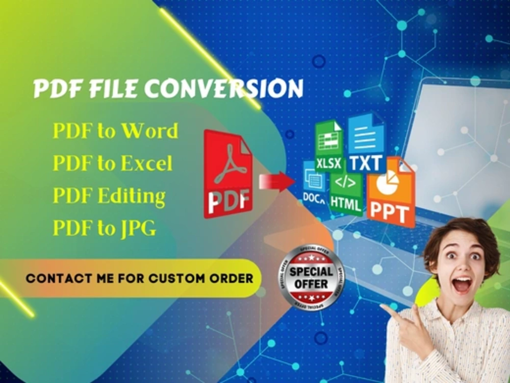 Conversion from PDF to excel, word, editable pdf, jpg | Upwork