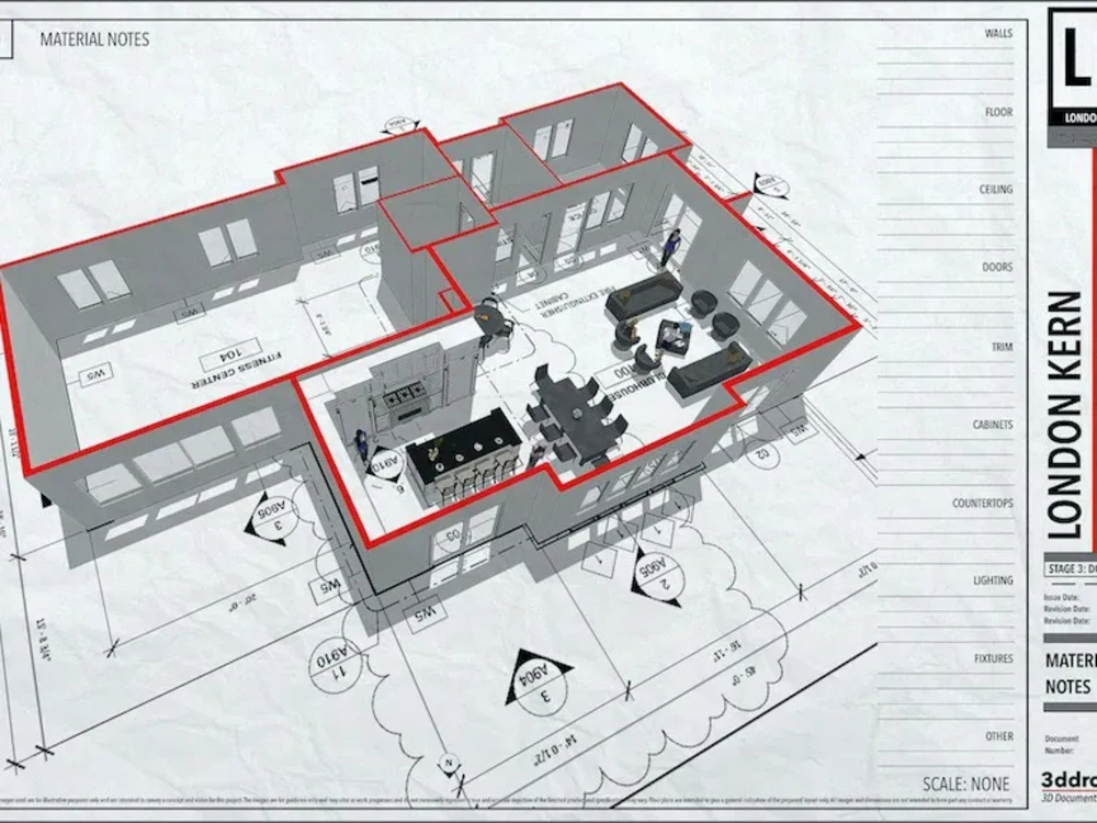 Detailed 3D KITCHEN PLANS with dimensions and renderings. | Upwork