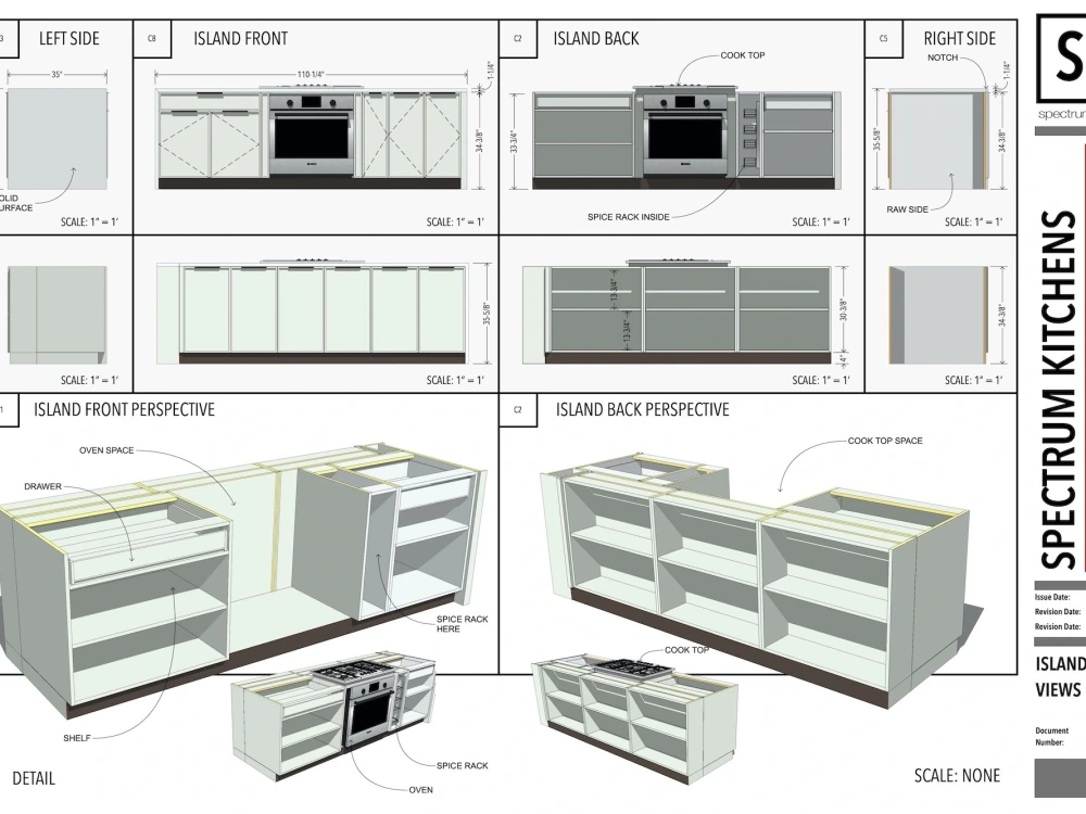 Detailed 3D KITCHEN PLANS with dimensions and renderings. | Upwork