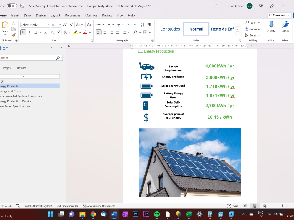 Professional Solar + Battery Payback Calculator for your business in ...