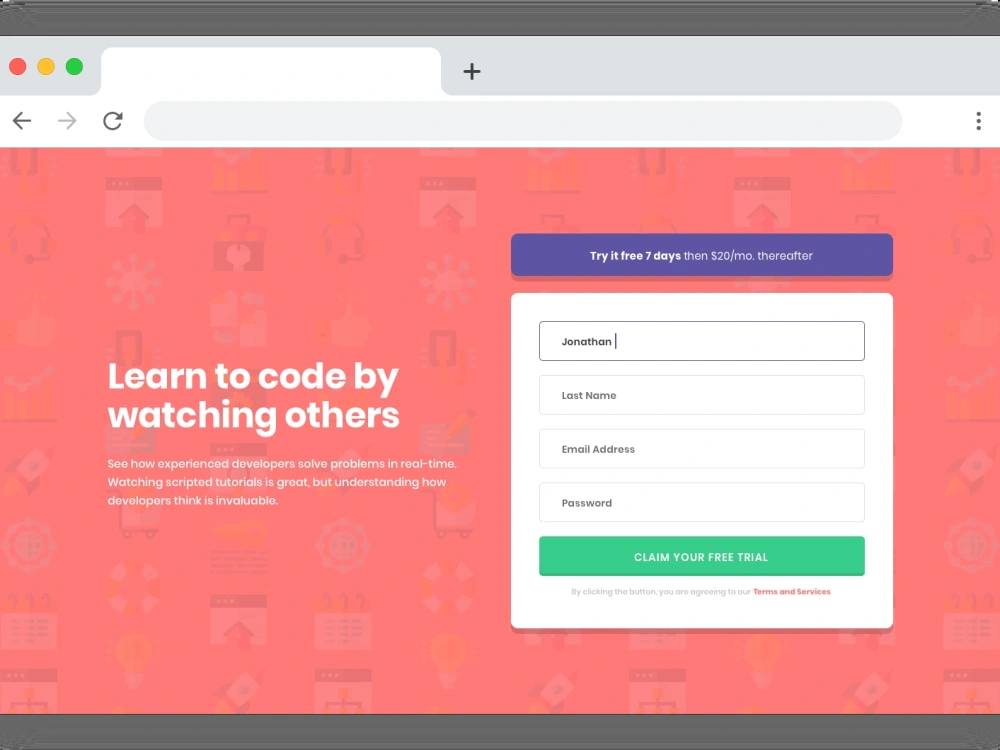 A well responsive login and signup page with input validations | Upwork