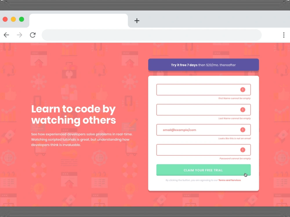 A well responsive login and signup page with input validations | Upwork
