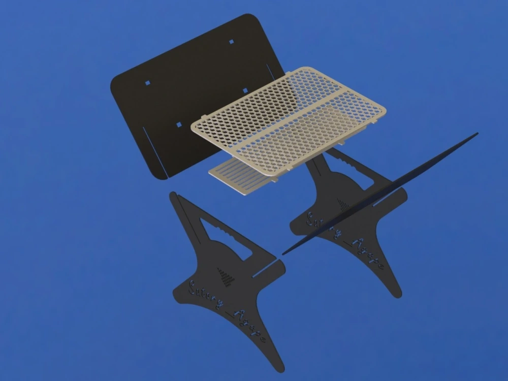 A fantastic visuals of a construction, part, sheet metal cut outs ...