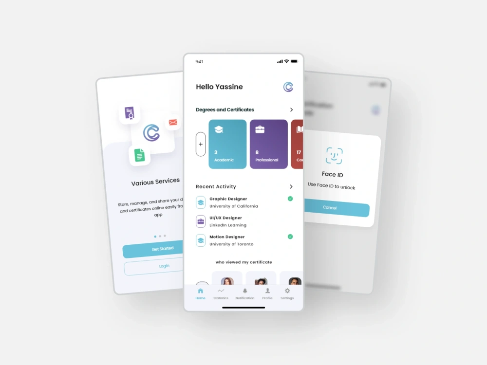 Clean and Professional mobile app UI design | Upwork