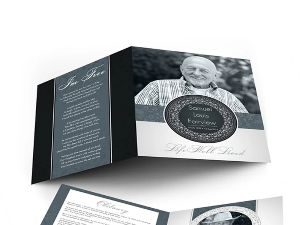 A quality obituary flyer, trifold, bifold and magazine in 3hrs | Upwork