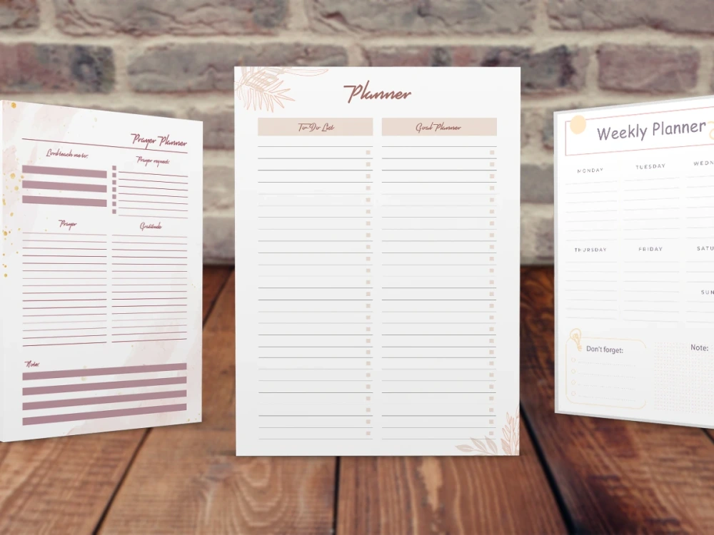 Custom Journals, Planners, Tracker, Calendar and Logbook Interior ...