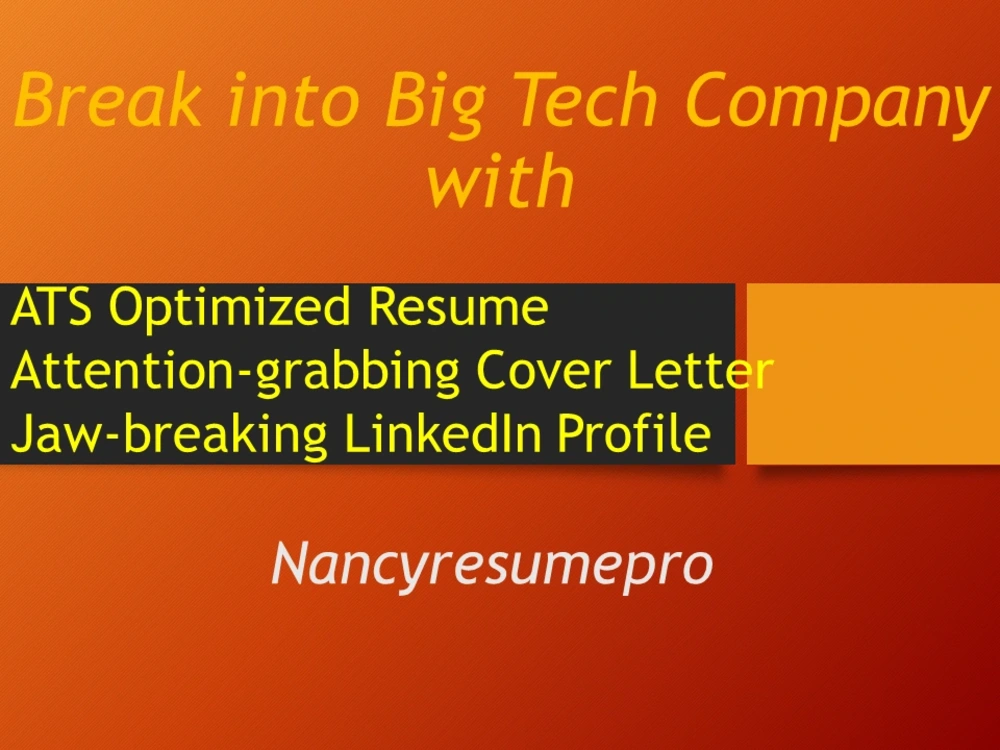 Fully ATS optimized resume/CV, cover letter, LinkedIn profile ...