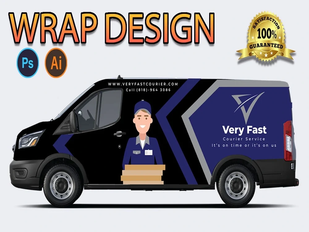 A custom eye-catching wrap design for your vehicle | Upwork