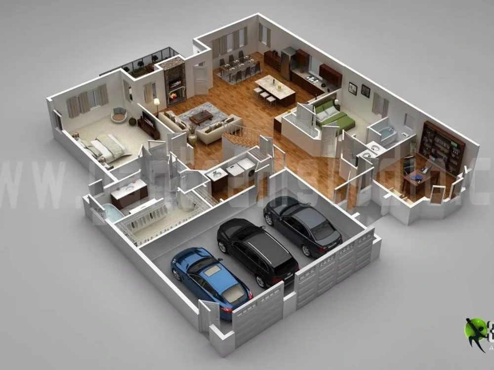 A Photo-realistic 3D rendering and 3D Floor plan for your home | Upwork