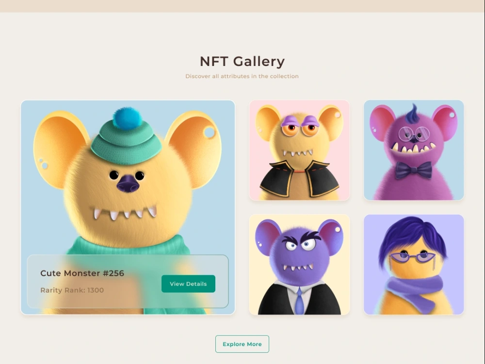 NFT landing page design in Figma | Upwork