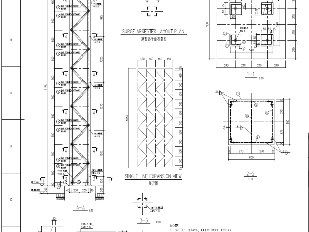 3D model & shop drawings of transmission & telecom tower, Steel ...