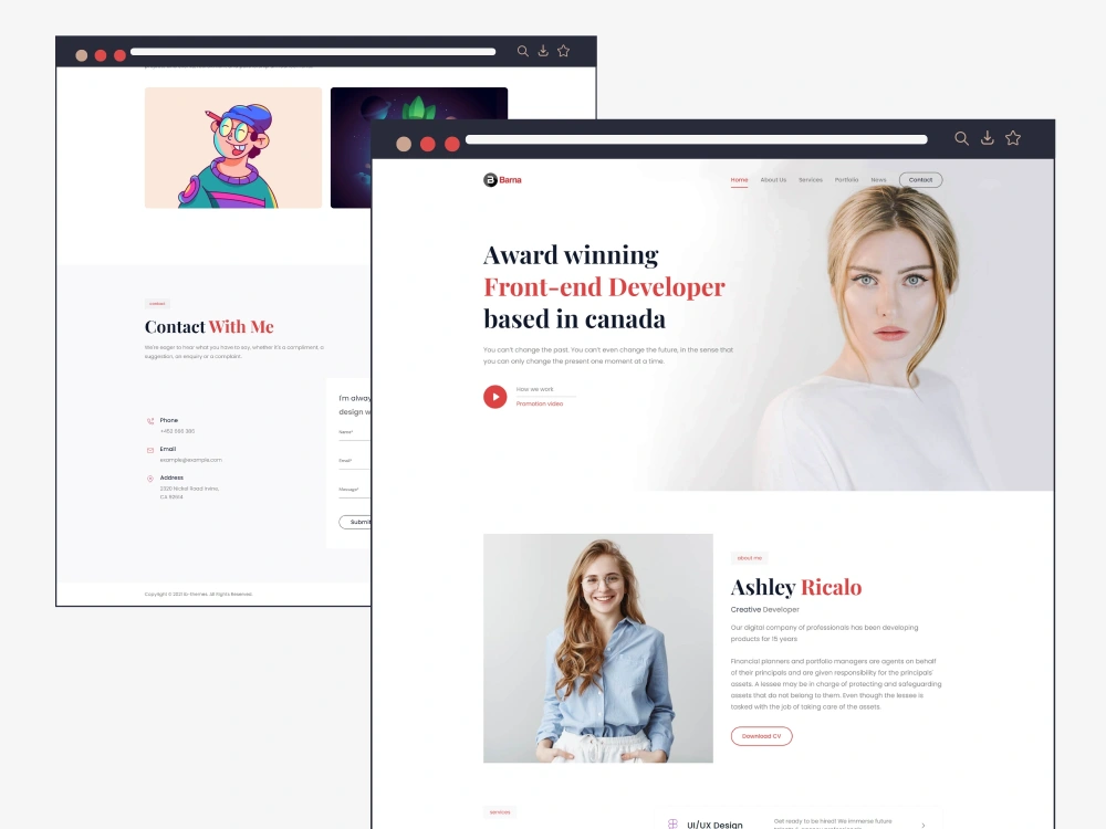 Professional Responsive Portfolio Custom Coded Website | HTML Expert | Upwork