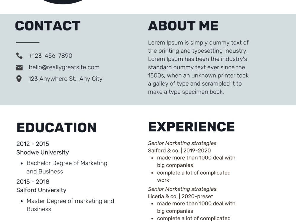 A revamped resume tailored for your job | Upwork
