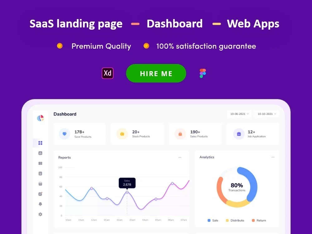 Dashboard, Web Apps, Saas Landing page or Software UI UX design Figma ...