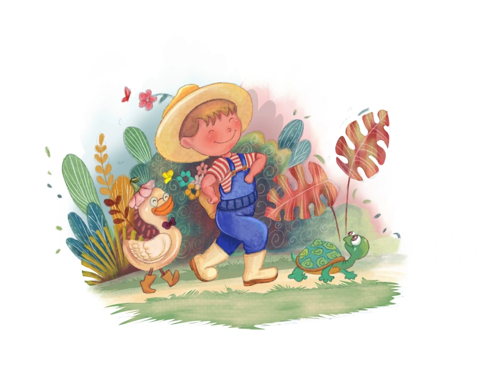 A beautiful kids style children's book illustration | Upwork