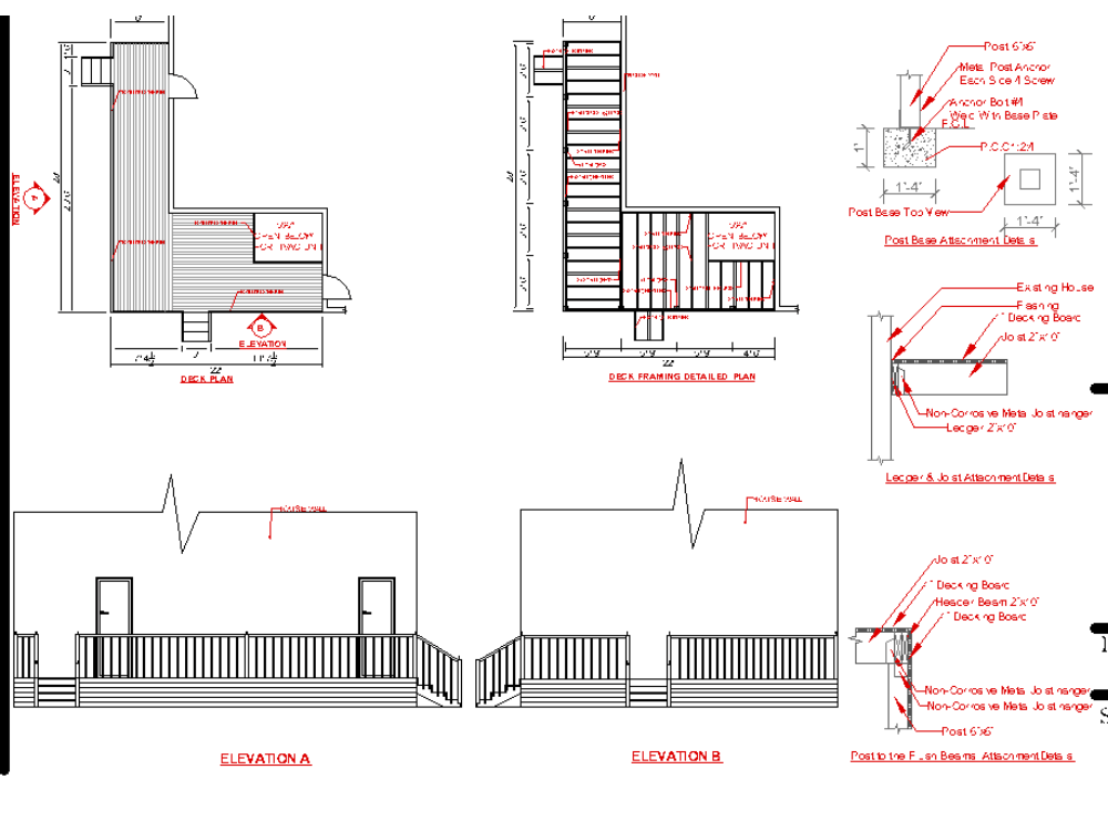 DECK and SUNROOM permit drawing set for city approval | Upwork