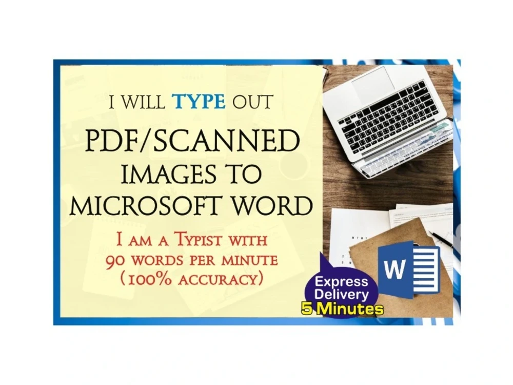 Accurate typed documents within minutes | Upwork