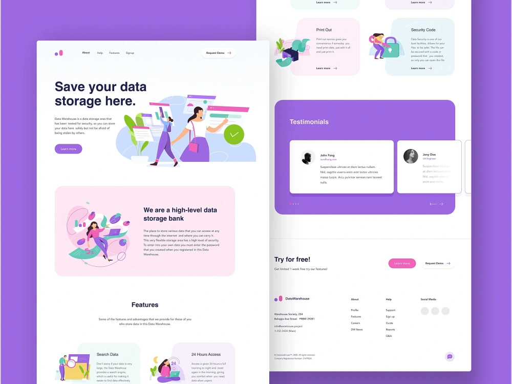 Awesome web design or landing page design ui/ux design | Upwork