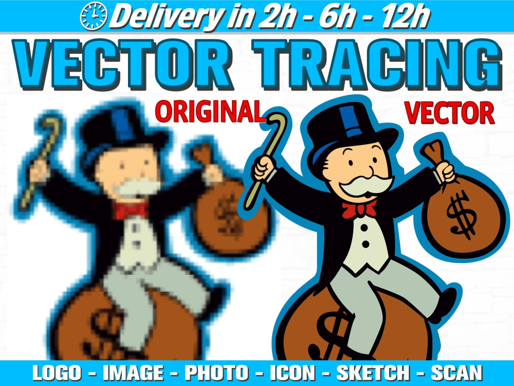 Vector Design, redraw to vector, vectorize image, vector tracing logo | Upwork