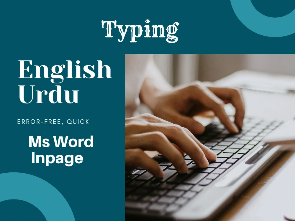 An error-free Typing, PDF conversion, copy-paste (English, Urdu) | Upwork