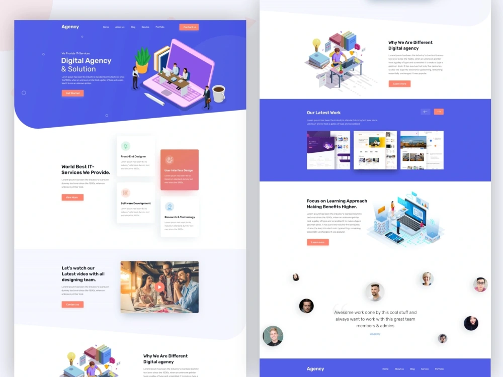 Minimal and Modern Website UI/UX with PSD/XD or Figma | Upwork