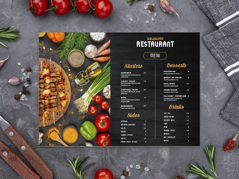 Creative editable restaurant menu, food menu | Upwork