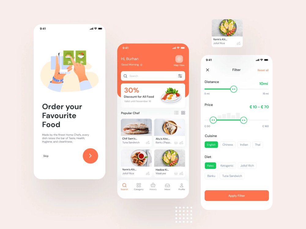 Food delivery website and Food Delivery app for both android and iOS ...