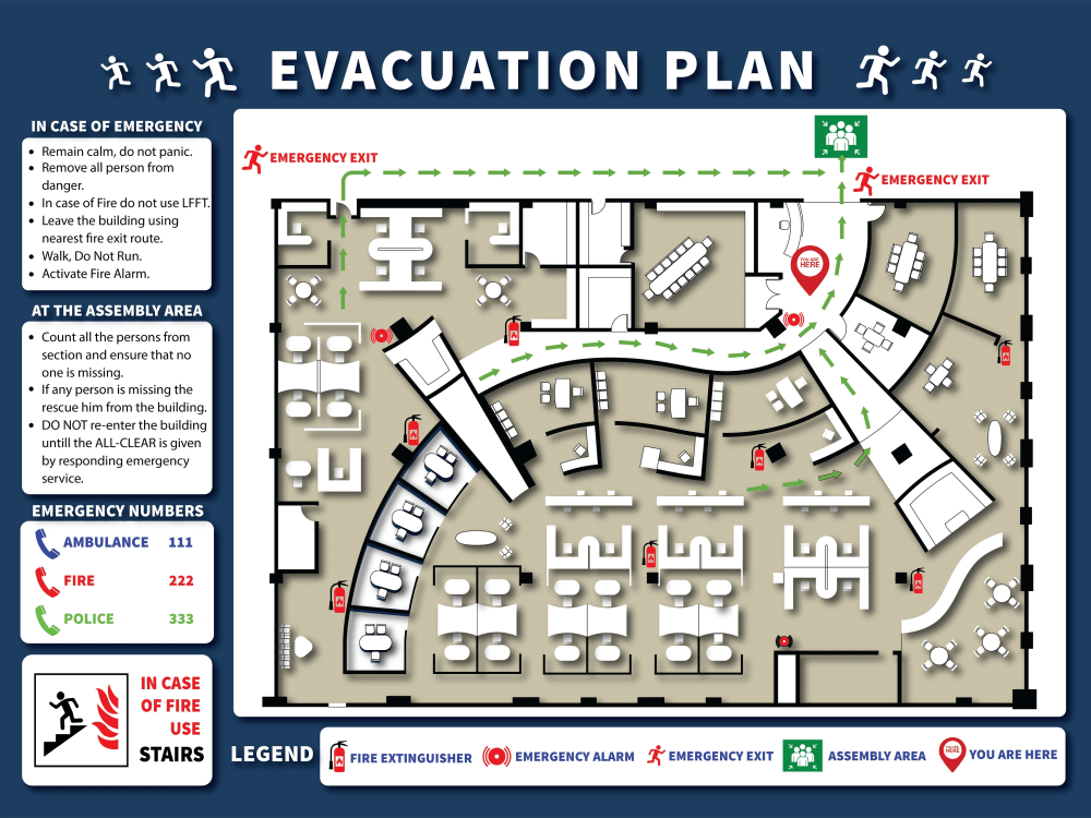 Emergency Evacuation Plans to display on your floors, for your safety ...