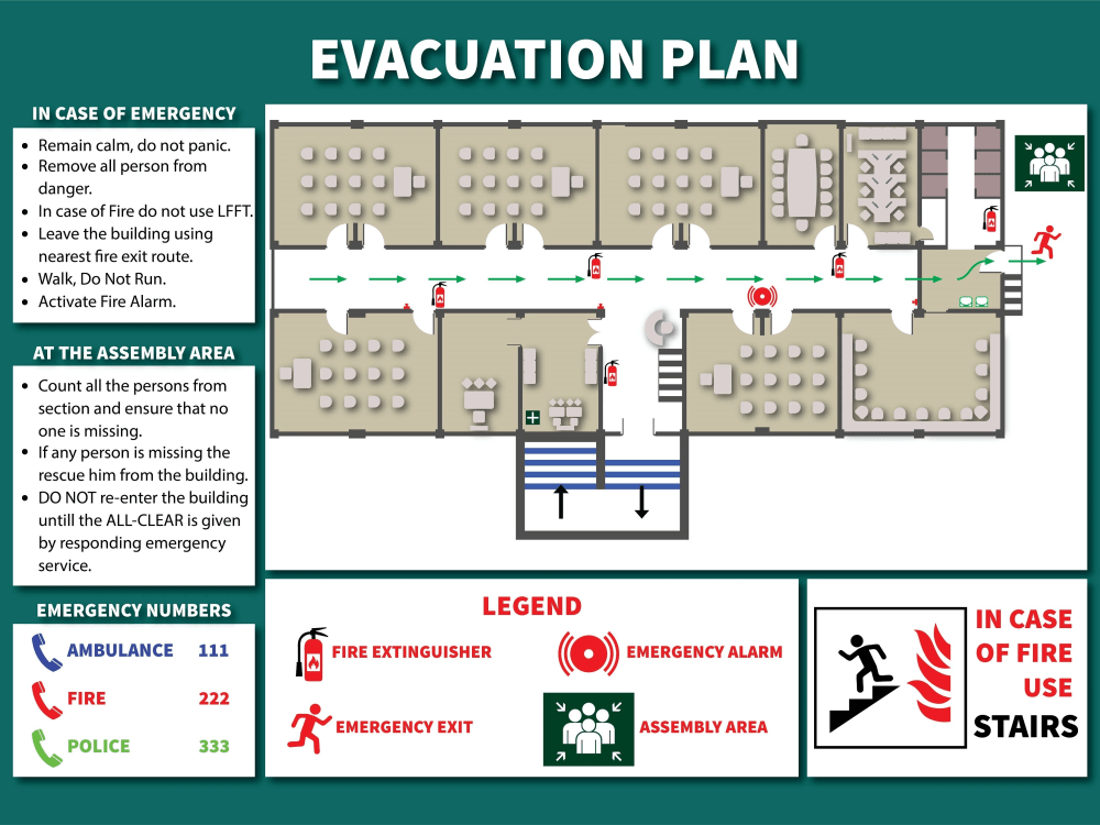 Emergency Evacuation Plans to display on your floors, for your safety ...