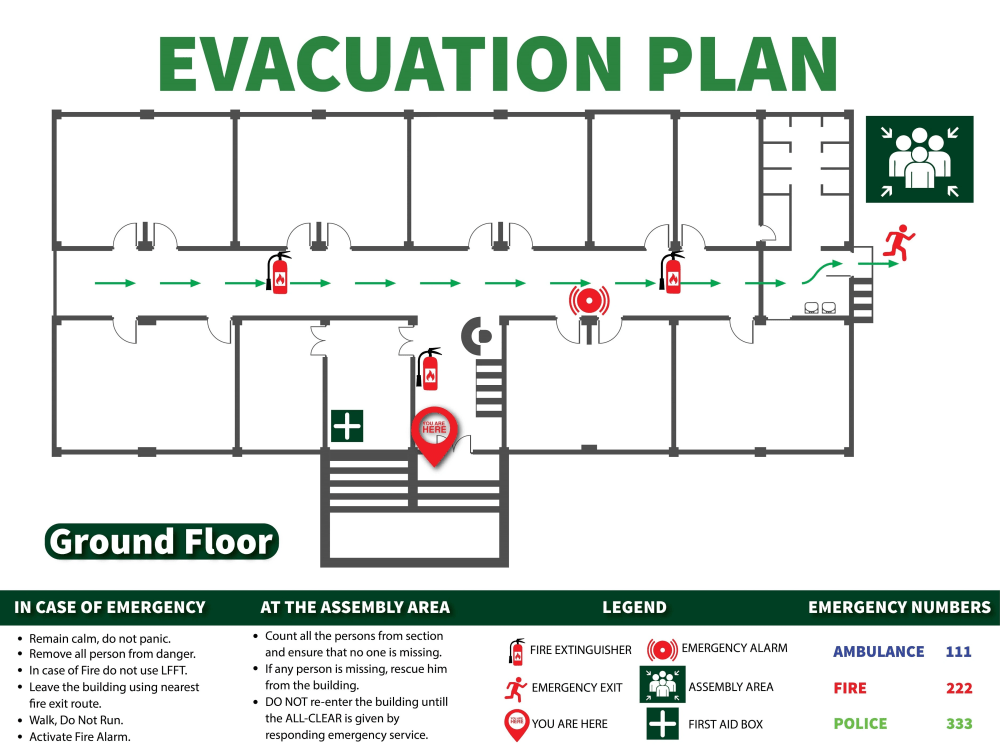 Emergency Evacuation Plans to display on your floors, for your safety ...