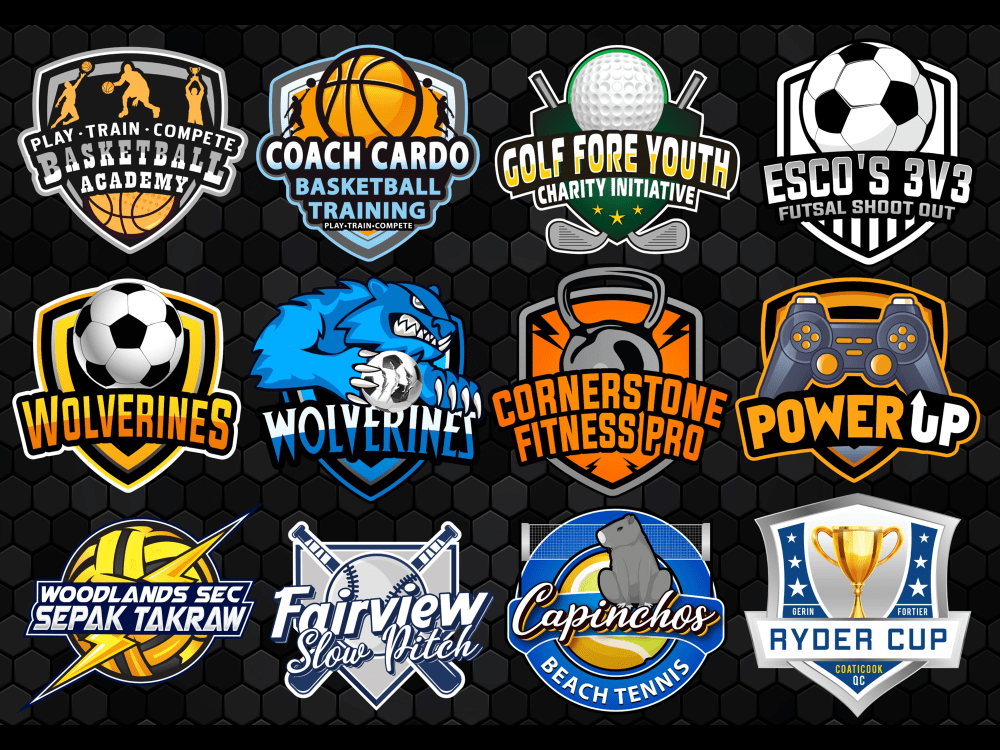 Modern cartoon sports, event logo designs | Upwork