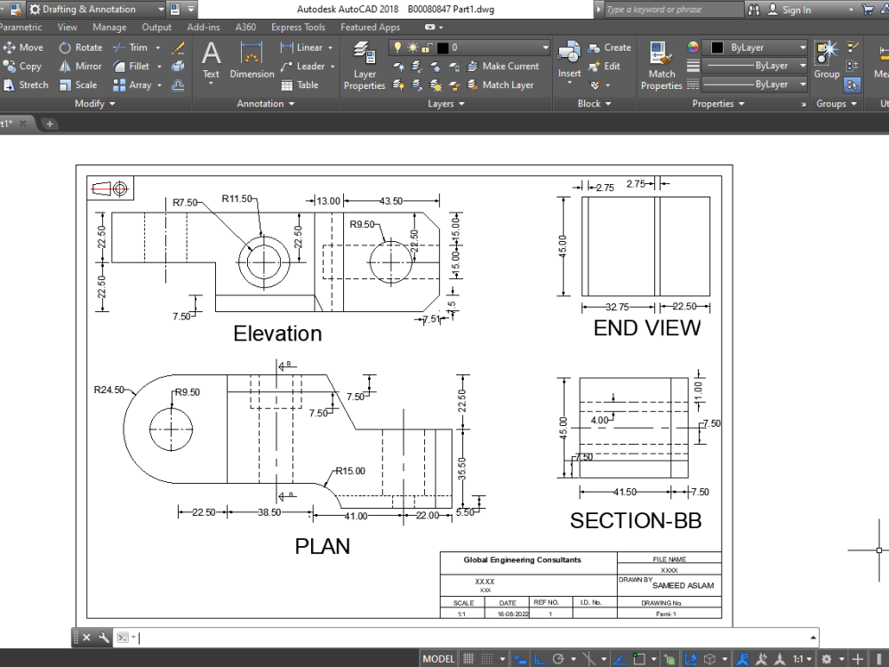 A 2D Floor Plan designed in AutoCAD completed in every aspect. | Upwork